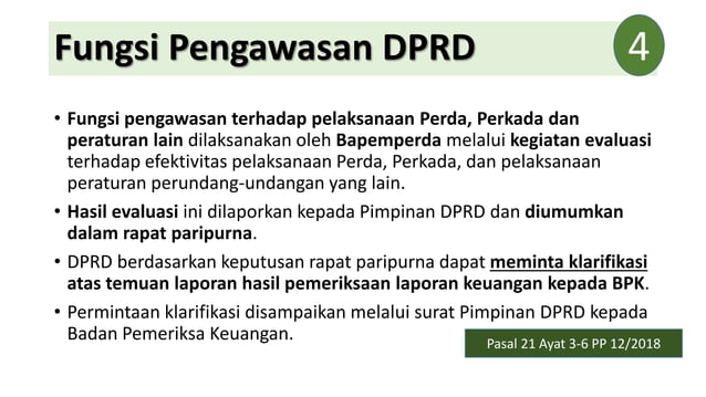 Fungsi dan peran dprd dalam pengelolaan keuangan daerah | PPTX