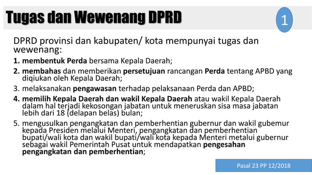Fungsi dan peran dprd dalam pengelolaan keuangan daerah | PPTX