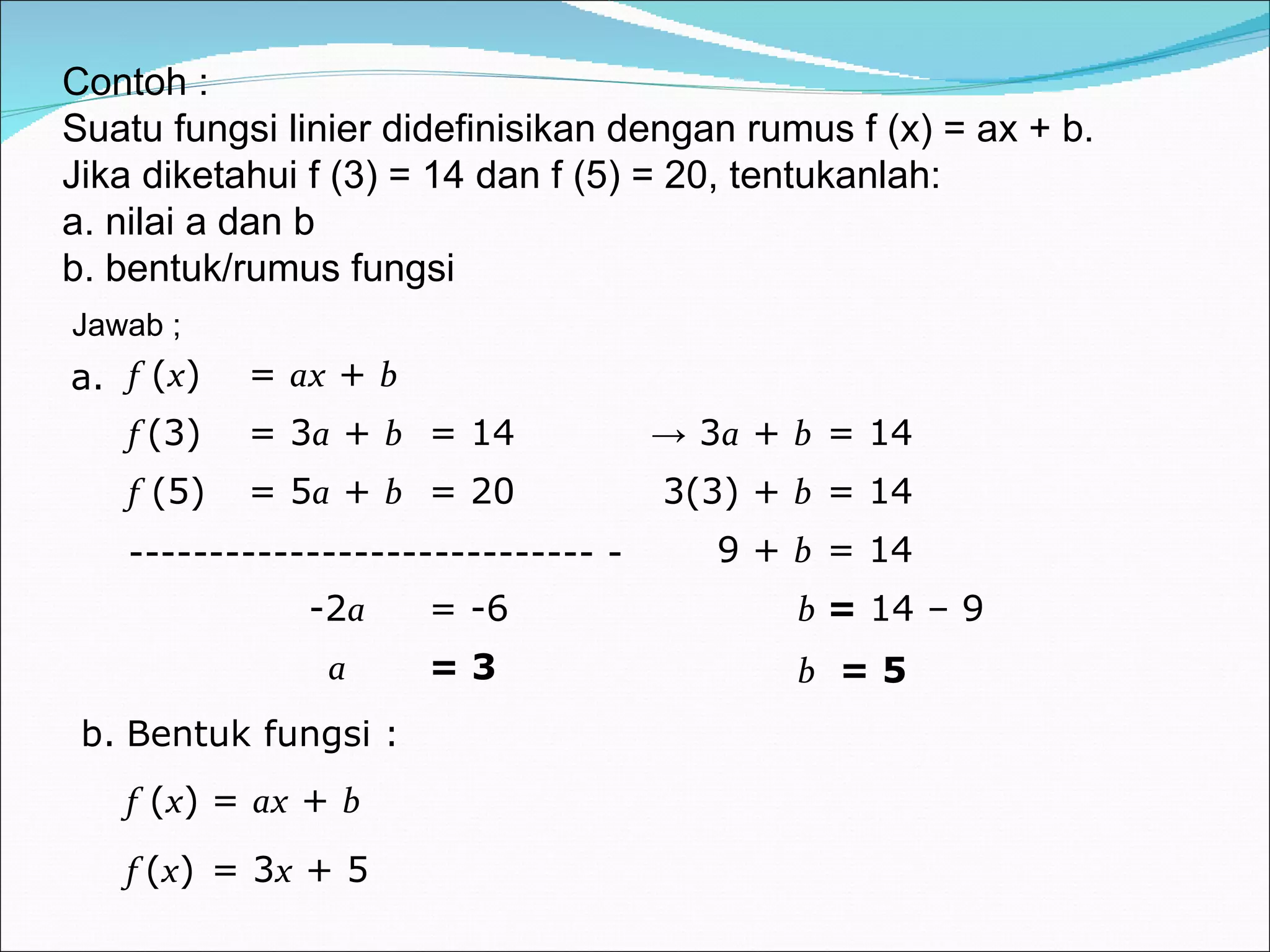 Fungsi dan Persamaan Garis | PPT