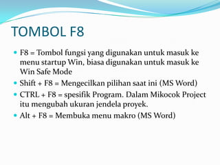 Fungsi dari f1 sampai f12 pada keyboard | PPT