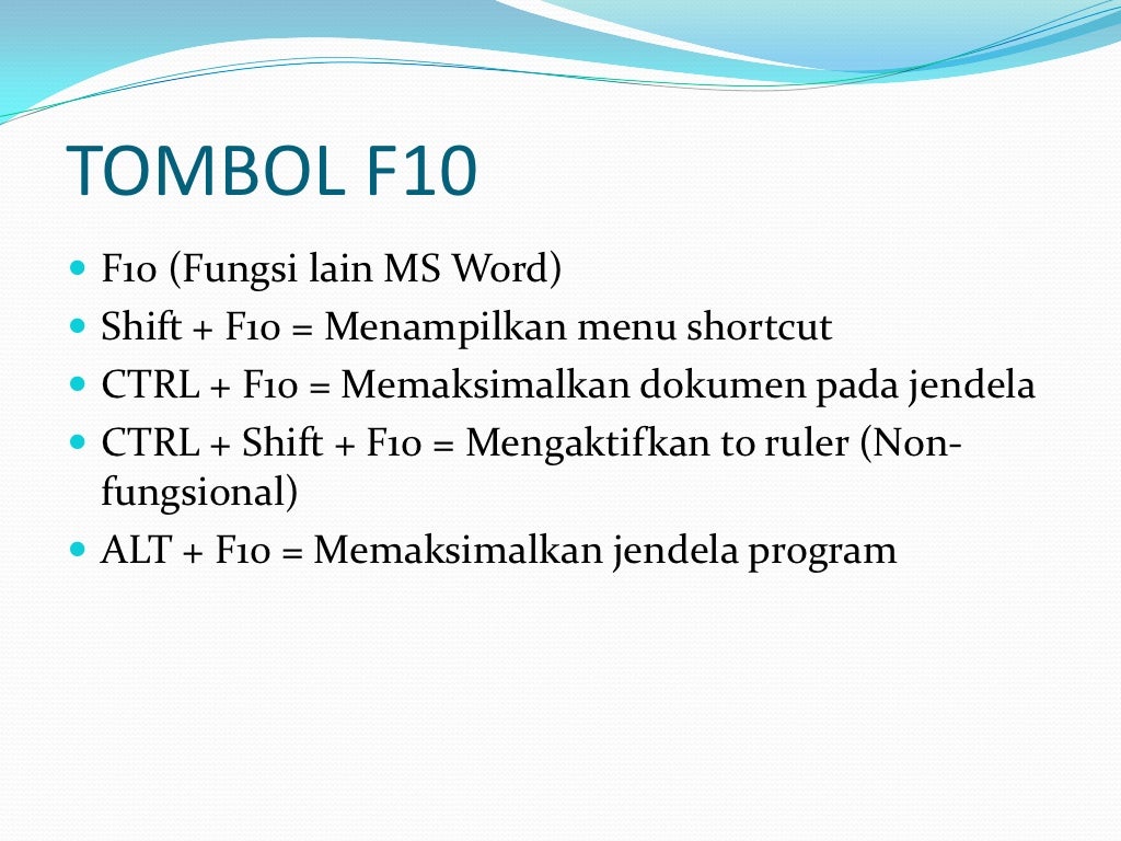 Fungsi Dari F1 Sampai F12 Pada Keyboard