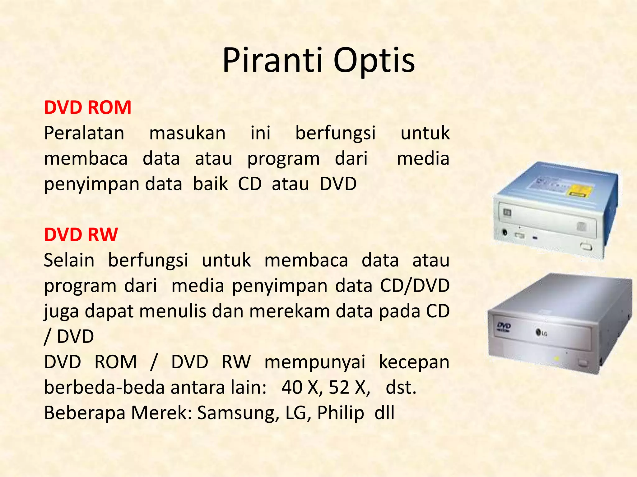 Fungsi dasar komponen komputer | PPTX