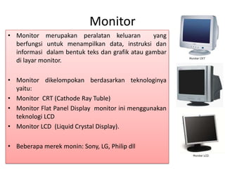 Fungsi dasar komponen komputer | PPTX