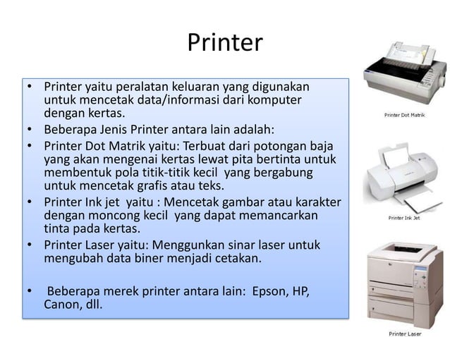 Fungsi dasar komponen komputer | PPTX
