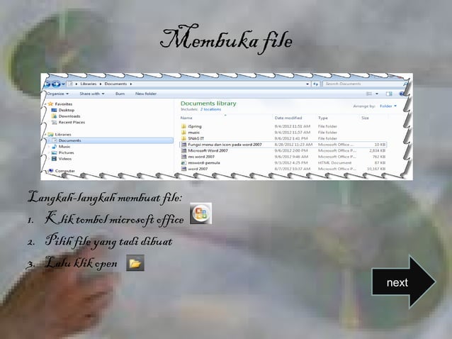 Fungsi dasar microsoft word 2007 | PPT
