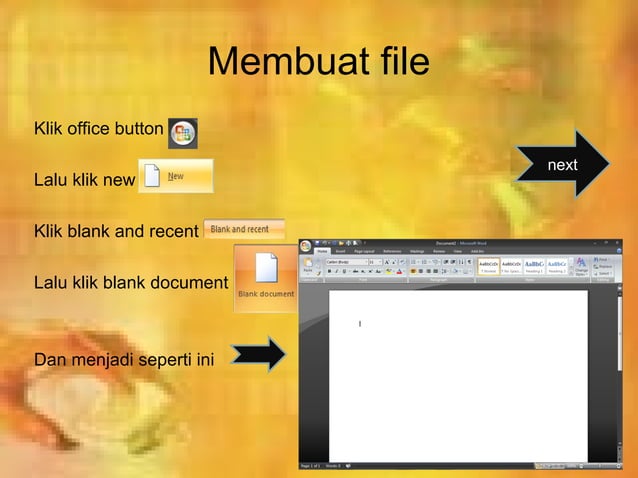 Fungsi dasar microsoft word 2007 | PPT