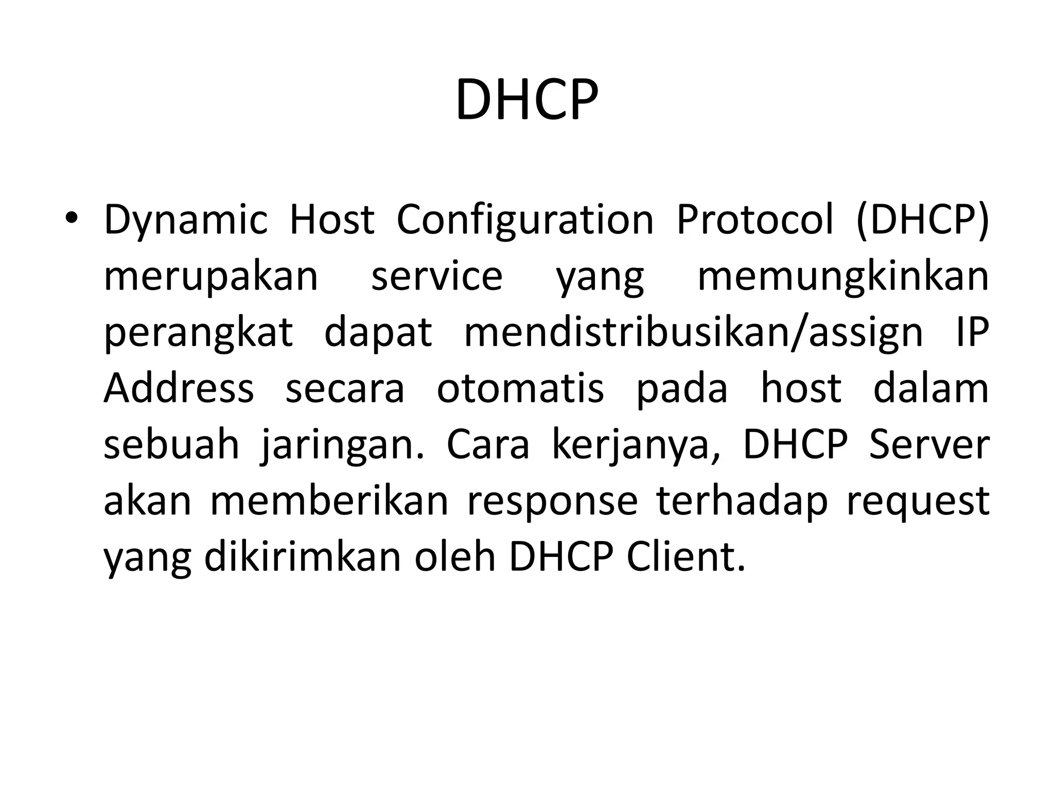 Fungsi dhcp client (MIkrotik) | PPTX