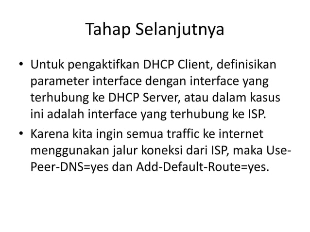 Fungsi dhcp client (MIkrotik) | PPT Fungsi dhcp client (MIkrotik) | PPT
