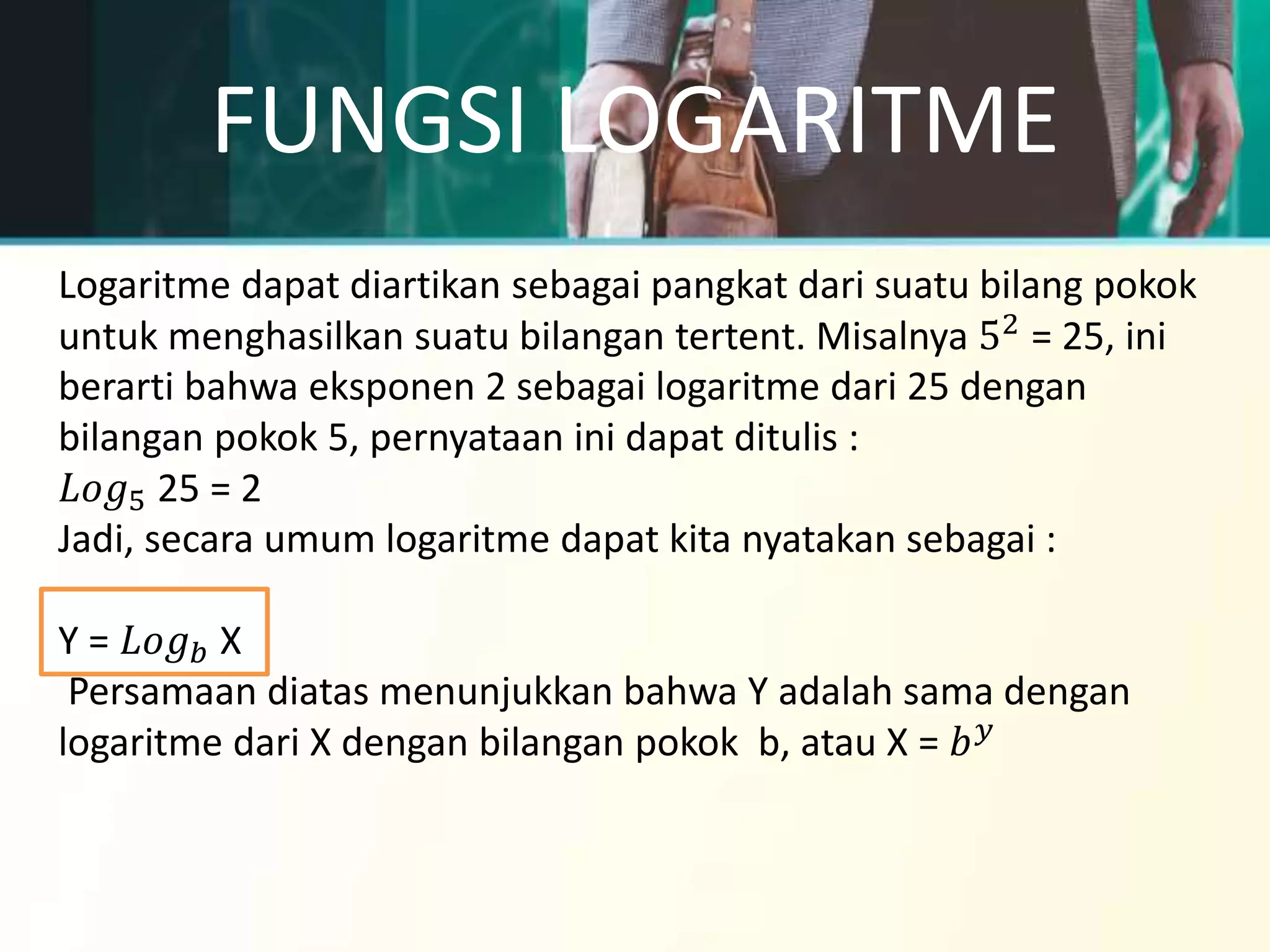Fungsi eksponen dan logaritme [autosaved] | PPTX