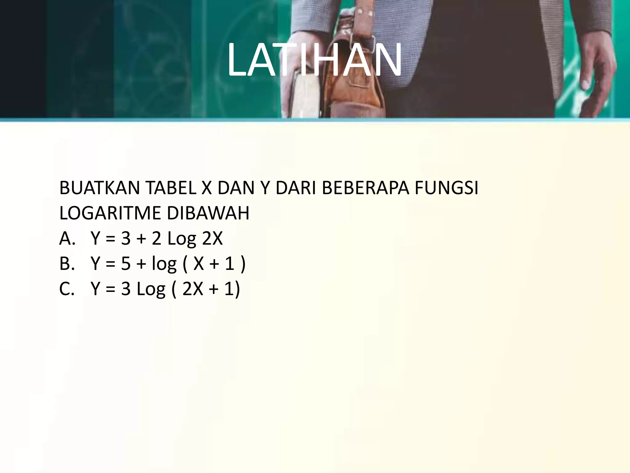 Fungsi eksponen dan logaritme [autosaved] | PPTX