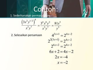 Fungsi eksponen dan logaritme [autosaved] | PPTX