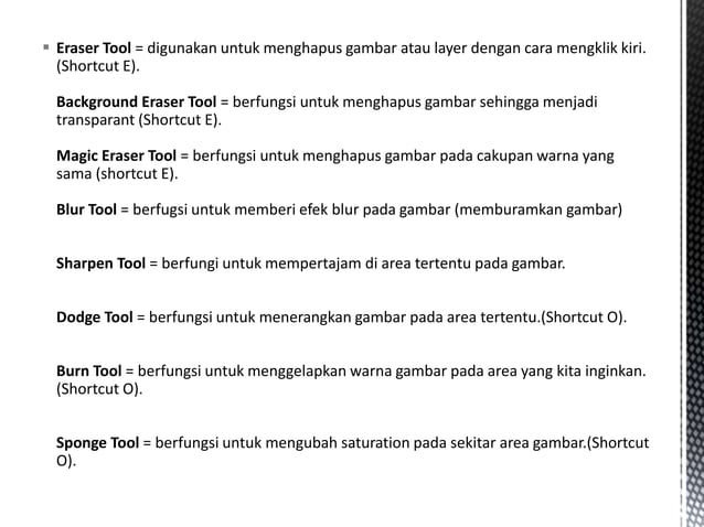 Fungsi fungsi tools pada adobe photoshop | PPTX