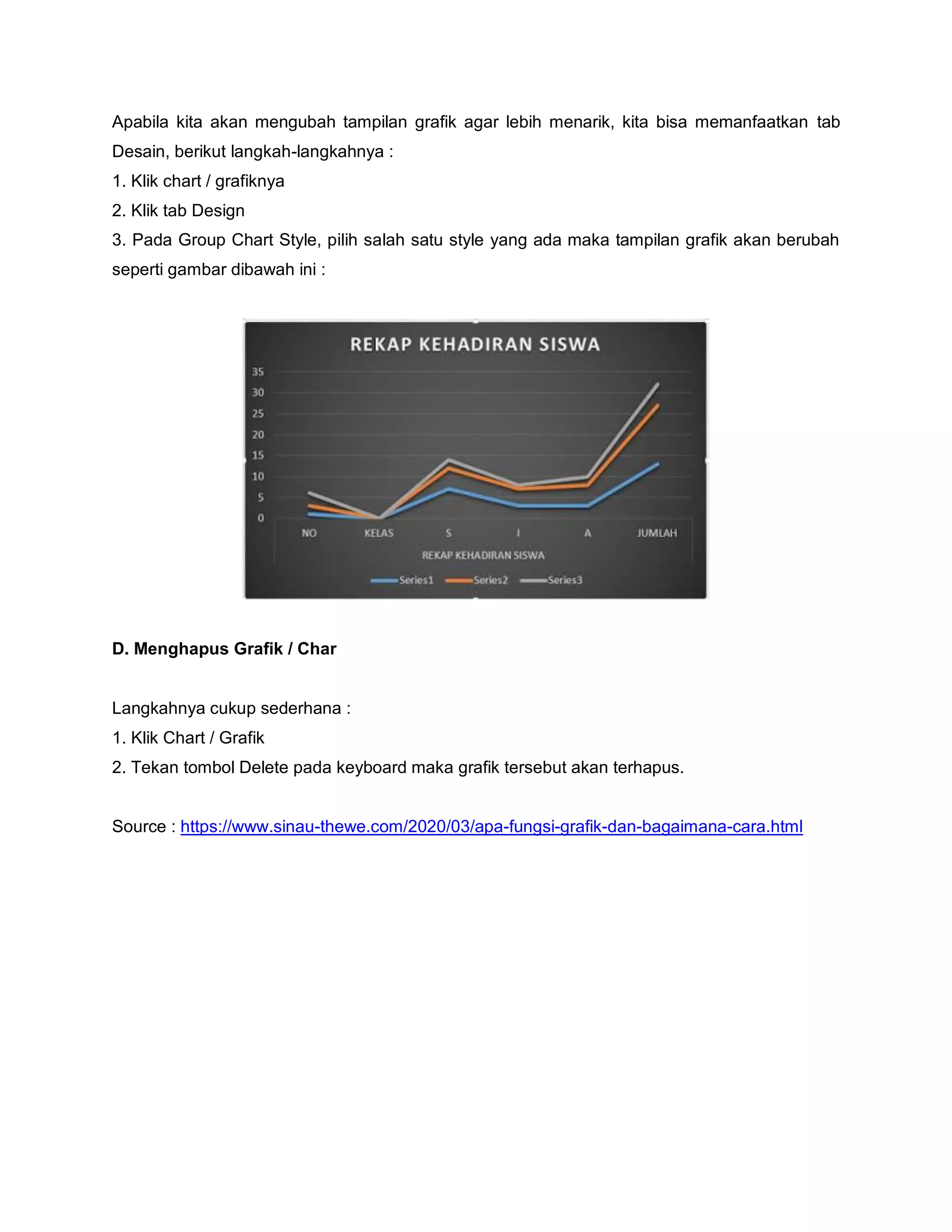 Fungsi grafik pada excel dan cara menggunakannya | PDF