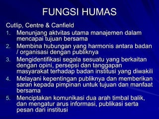 Fungsi Manajemen Public Relations dan Terapannya | PPT