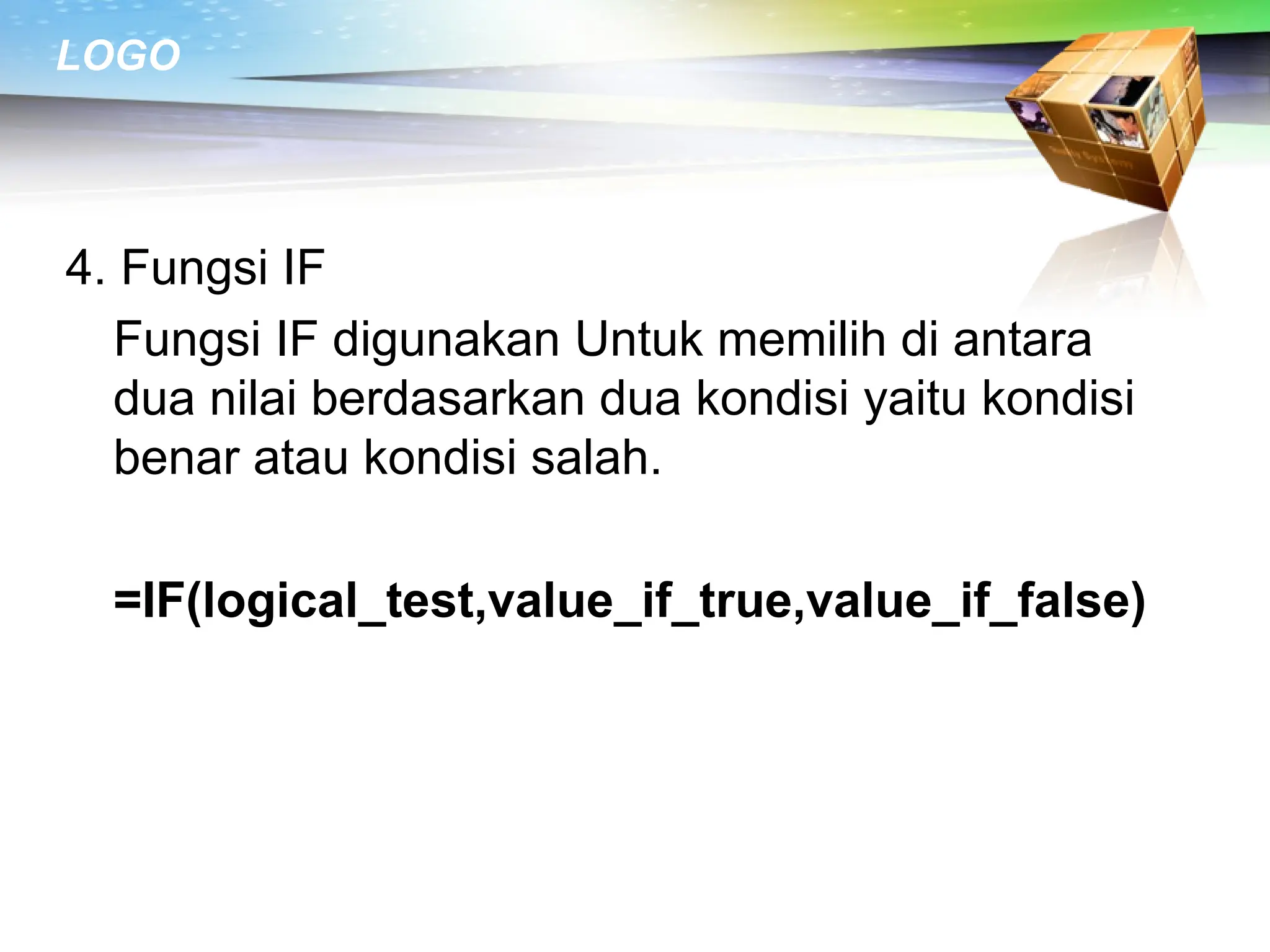 materi Fungsi IF pada microsoft excel di kelas 8 | PPT