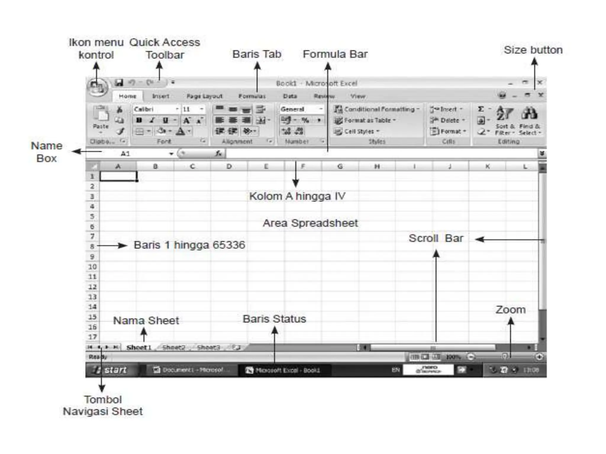 Fungsi Ikon Toolbars Pada Microsoft Excel Pptx
