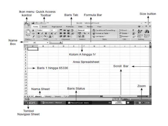 FUNGSI IKON TOOLBARS PADA MICROSOFT EXCEL.pptx