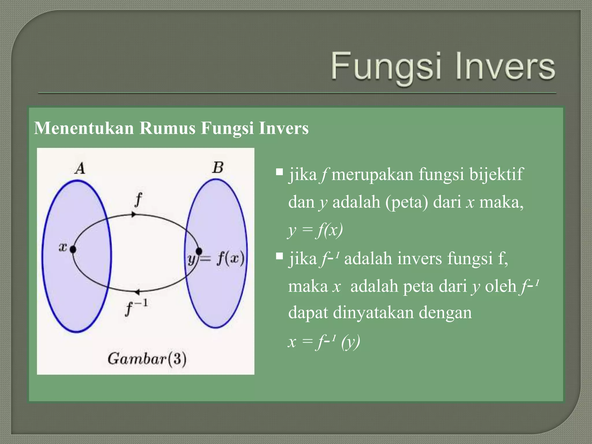 Fungsi invers matematika | PPTX