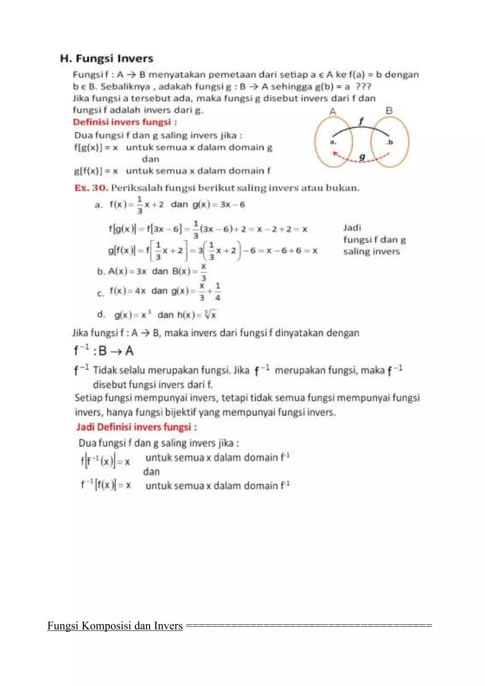 Fungsi invers | PDF