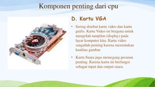 Fungsi komponen komputer | PDF