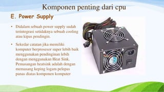 Fungsi komponen komputer | PDF