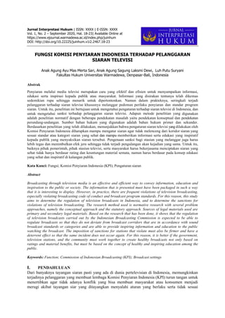 Fungsi KPI Terhadap Pelanggaran Siaran Televisi.pdf