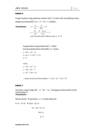 Fungsi kuadrat | PDF
