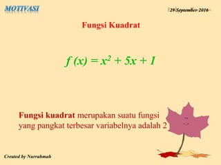 Fungsi kuadrat | PPT