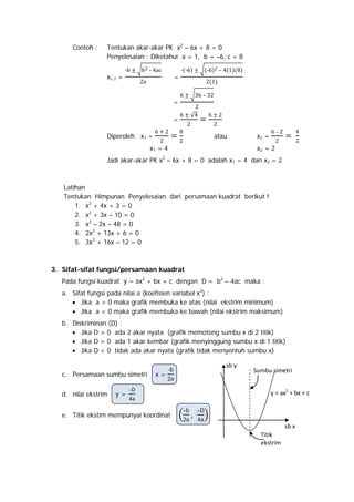 Fungsi kuadrat | PDF