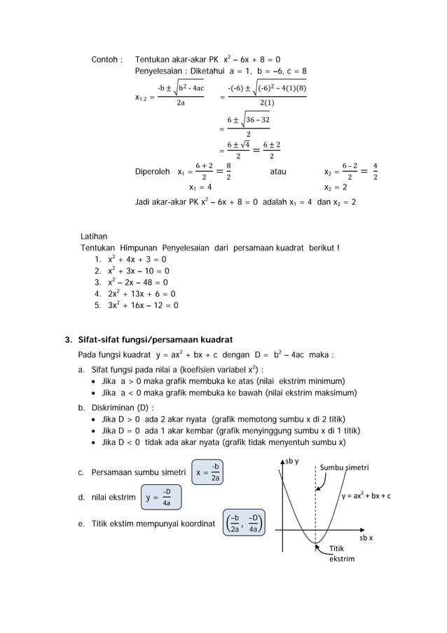 Fungsi kuadrat | PDF