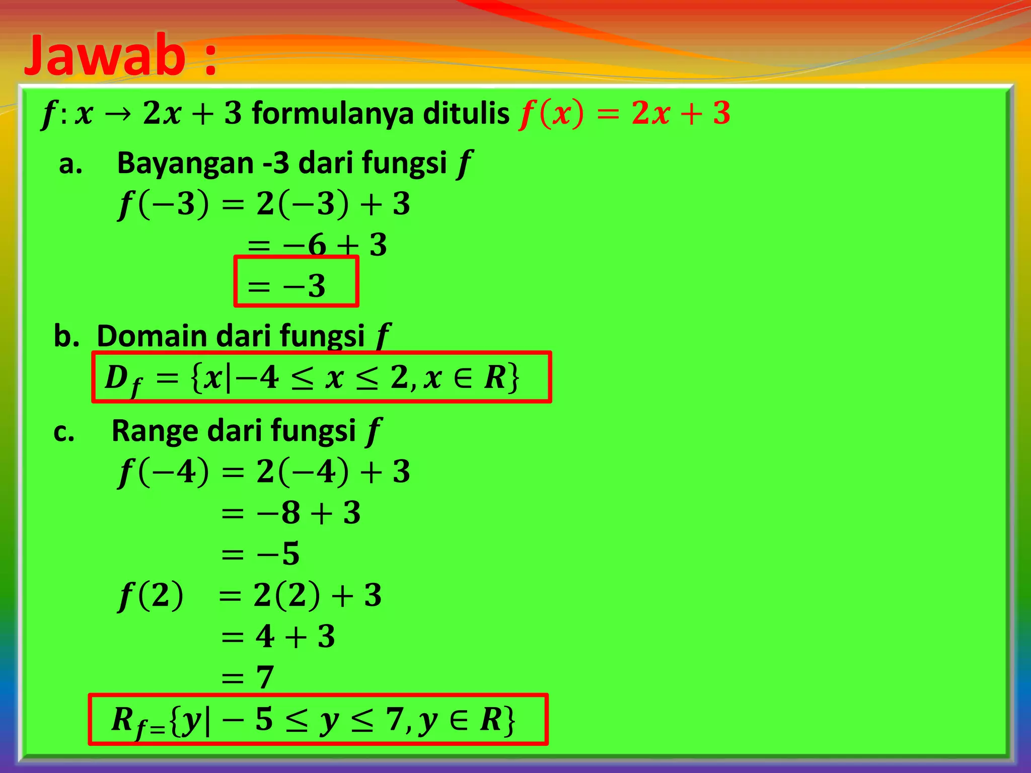 Fungsi Linear, Kuadrat dan Rasional (part1) | PPTX