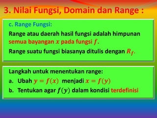 Fungsi Linear, Kuadrat dan Rasional (part1) | PPTX