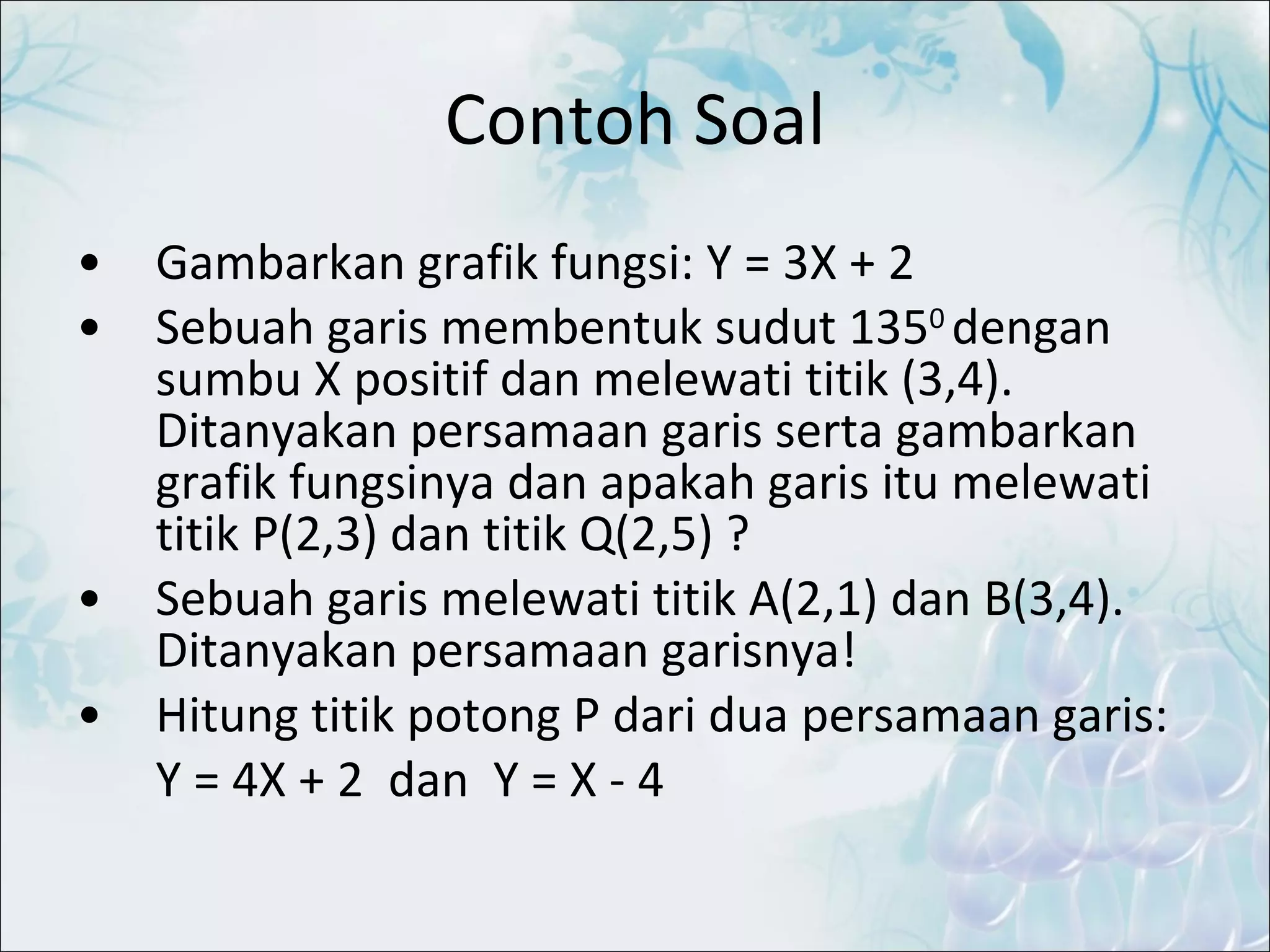 Fungsi Linier dan Penerapannya dalam Ekonomi | PPS