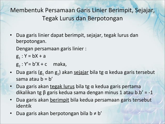 Fungsi Linier dan Penerapannya dalam Ekonomi | PPS
