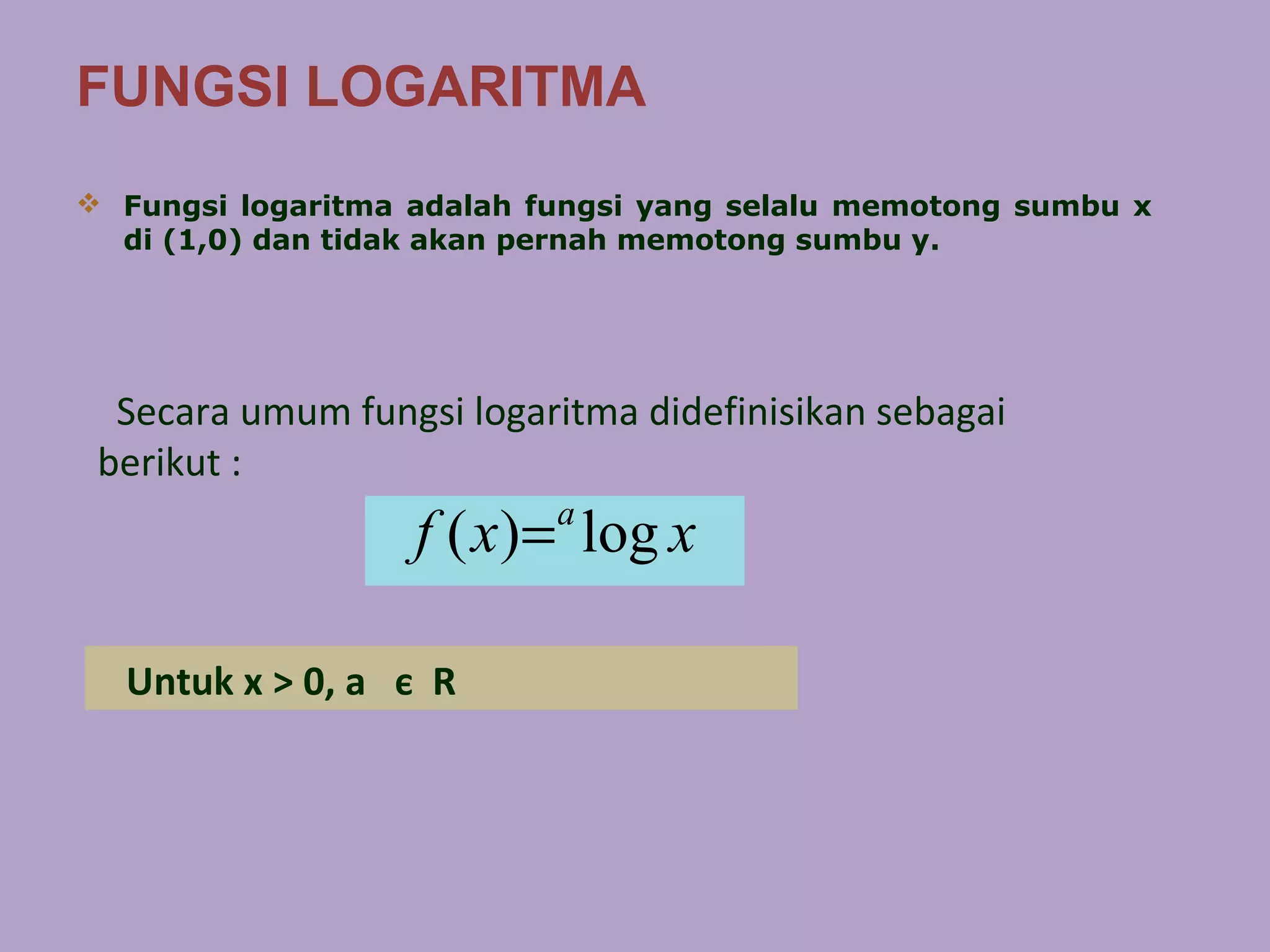 Fungsi logaritma | PPT