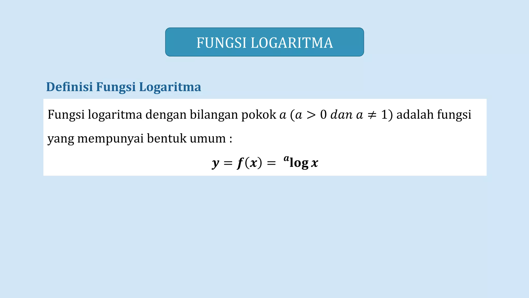 Fungsi logaritma | PPTX