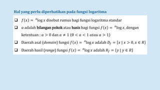 Fungsi logaritma | PPTX