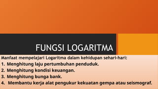 FUNGSI LOGARITMA matematika kelas 10 .pptx