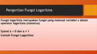 FUNGSI LOGARITMA matematika kelas 10 .pptx
