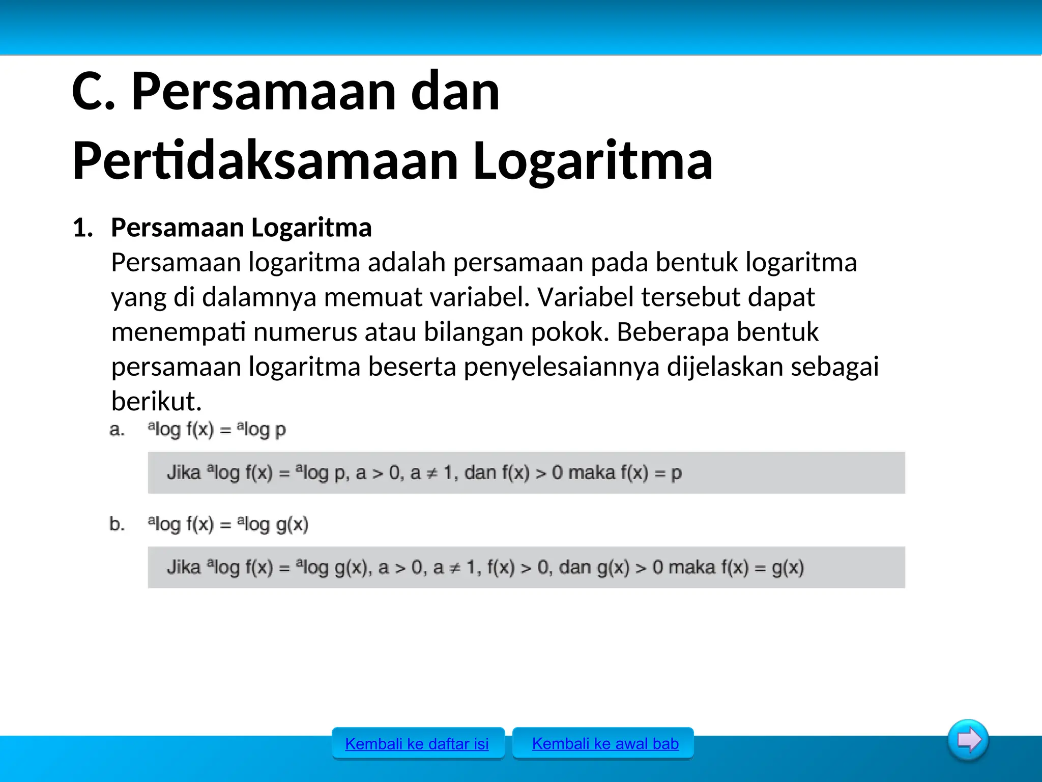 materi matematika kelas x (sepuluh) fungsi logaritma.ppt
