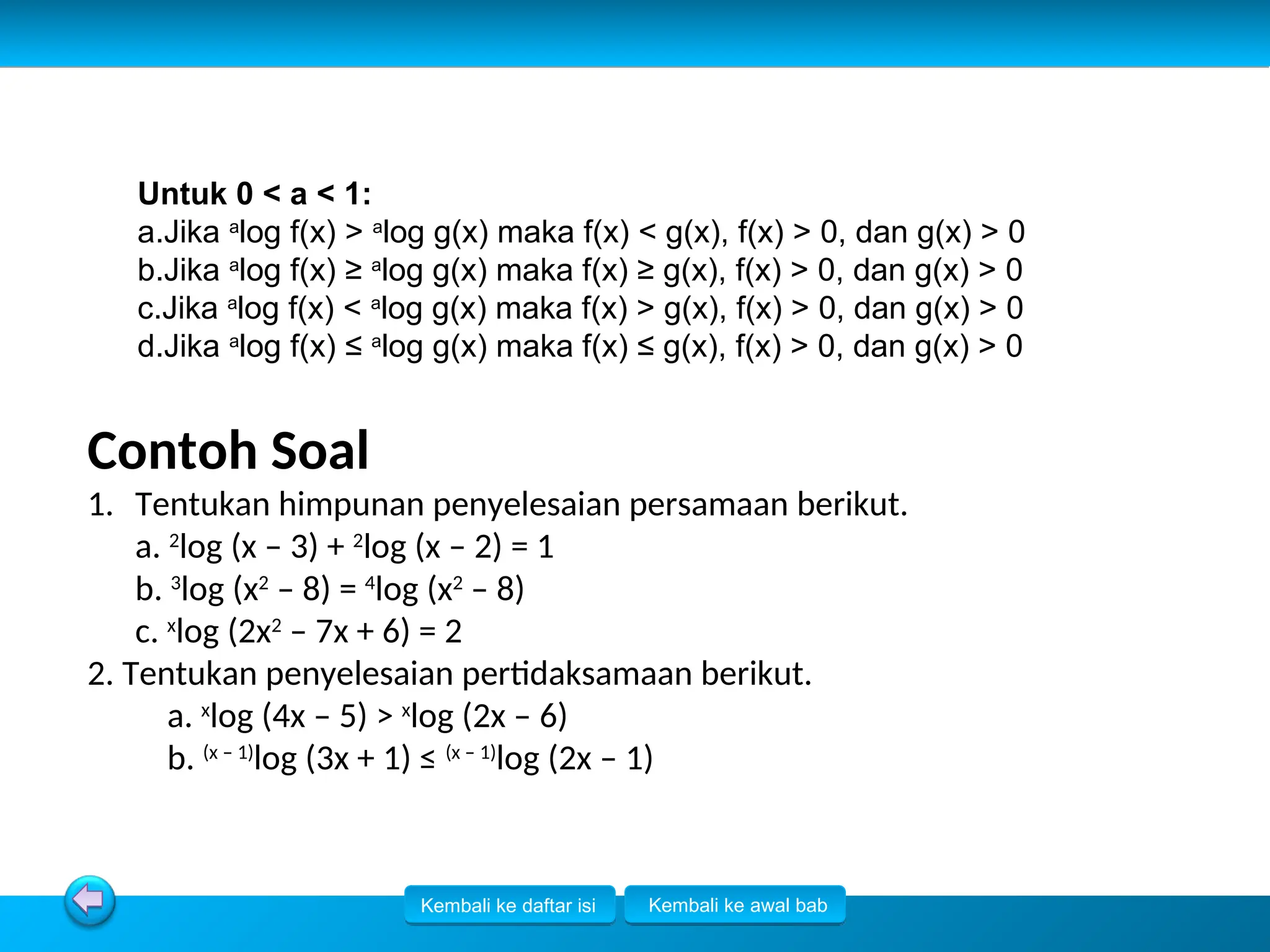 materi matematika kelas x (sepuluh) fungsi logaritma.ppt