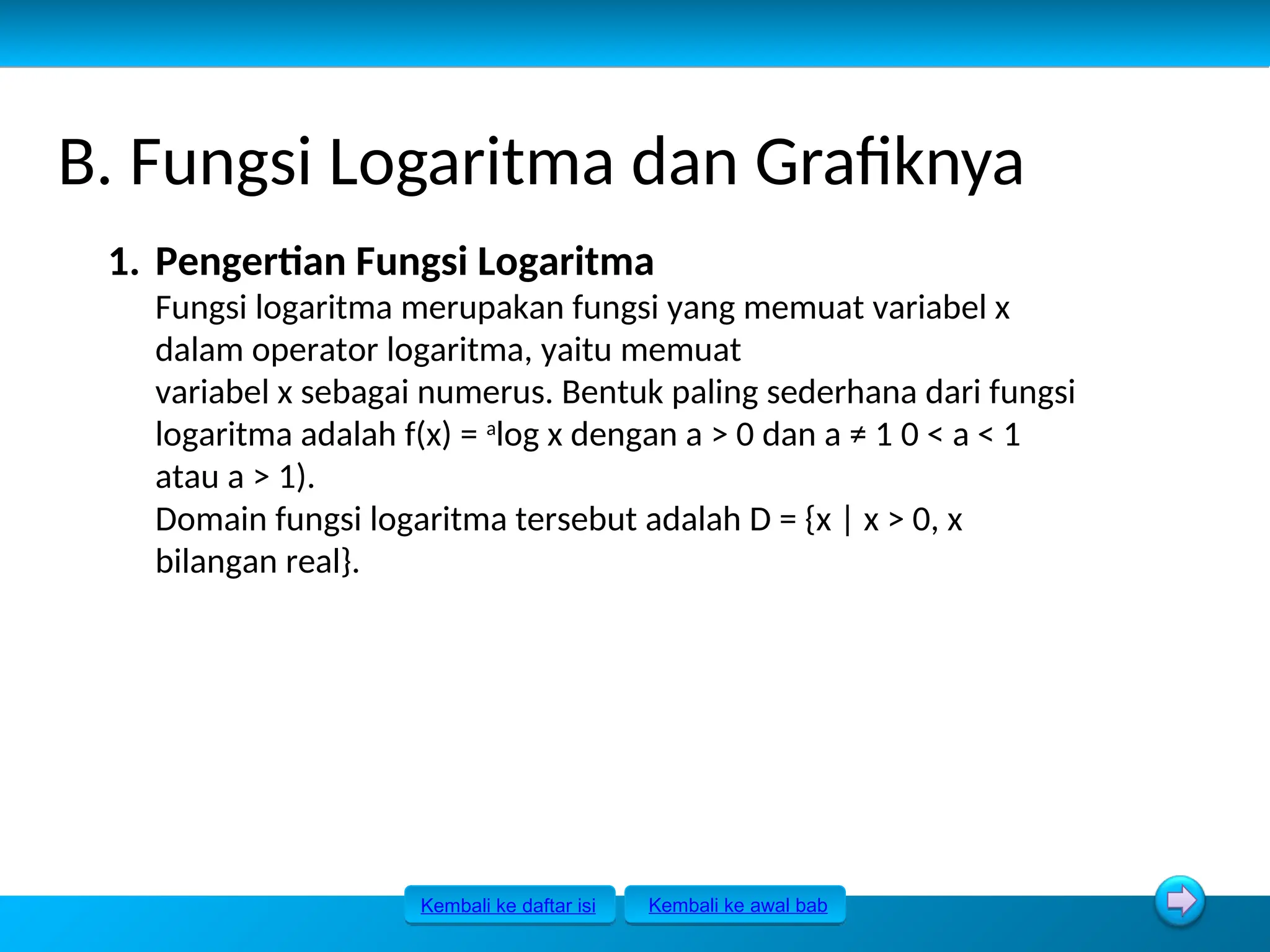 materi matematika kelas x (sepuluh) fungsi logaritma.ppt