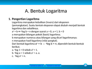 materi matematika kelas x (sepuluh) fungsi logaritma.ppt