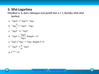 materi matematika kelas x (sepuluh) fungsi logaritma.ppt