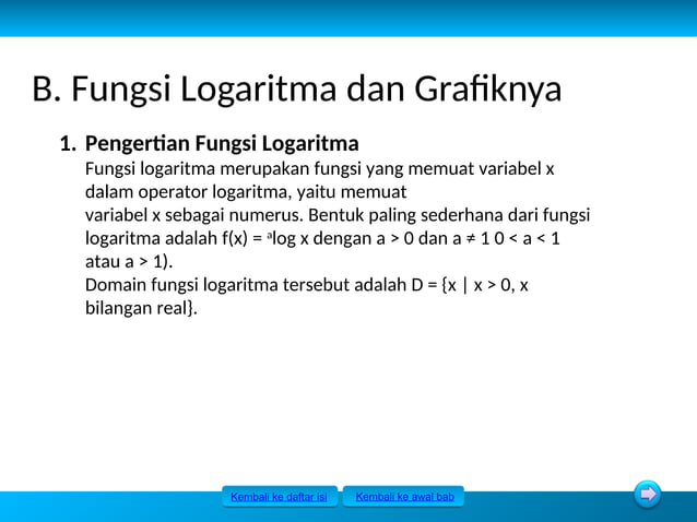 materi matematika kelas x (sepuluh) fungsi logaritma.ppt