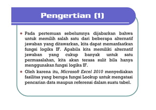 Fungsi LooK UP di Microsoft office excel | PDF