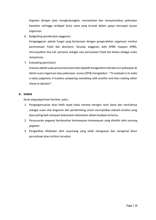 Fungsi manajemen menurut luther gullick | DOCX