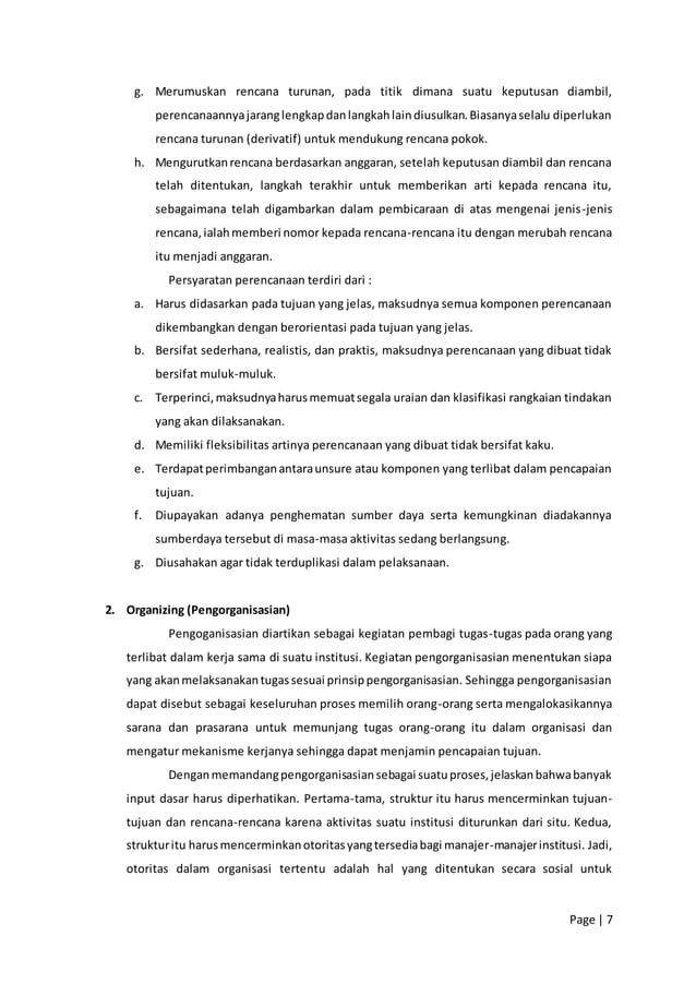 Fungsi manajemen menurut luther gullick | DOCX