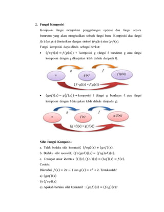 Operasi Aljabar pada Fungsi dan Fungsi Komposisi | DOCX