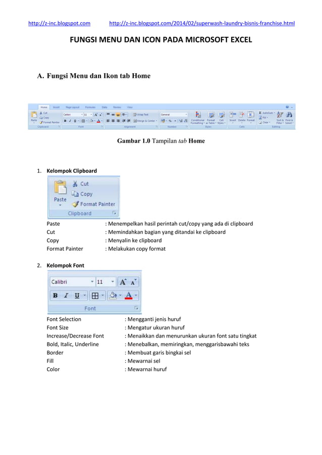 Fungsi Menu Dan Icon Pada Microsoft Excel 2007 Pdf